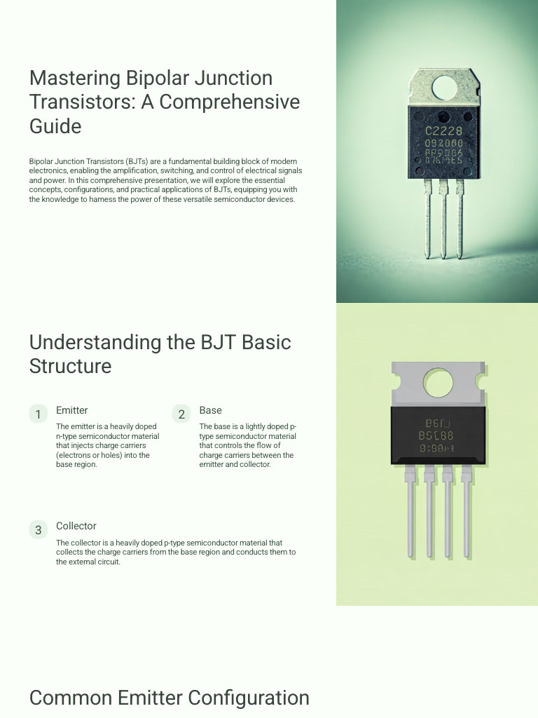 Mastering Bipolar Junction Transistors A Comprehensive Guide | PDF ...