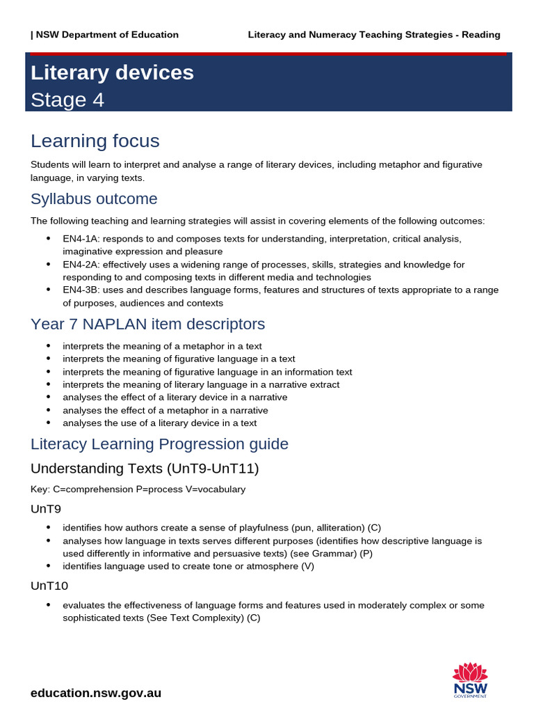 s4 Reading Literary Devices | PDF | Coral Reef | Coral