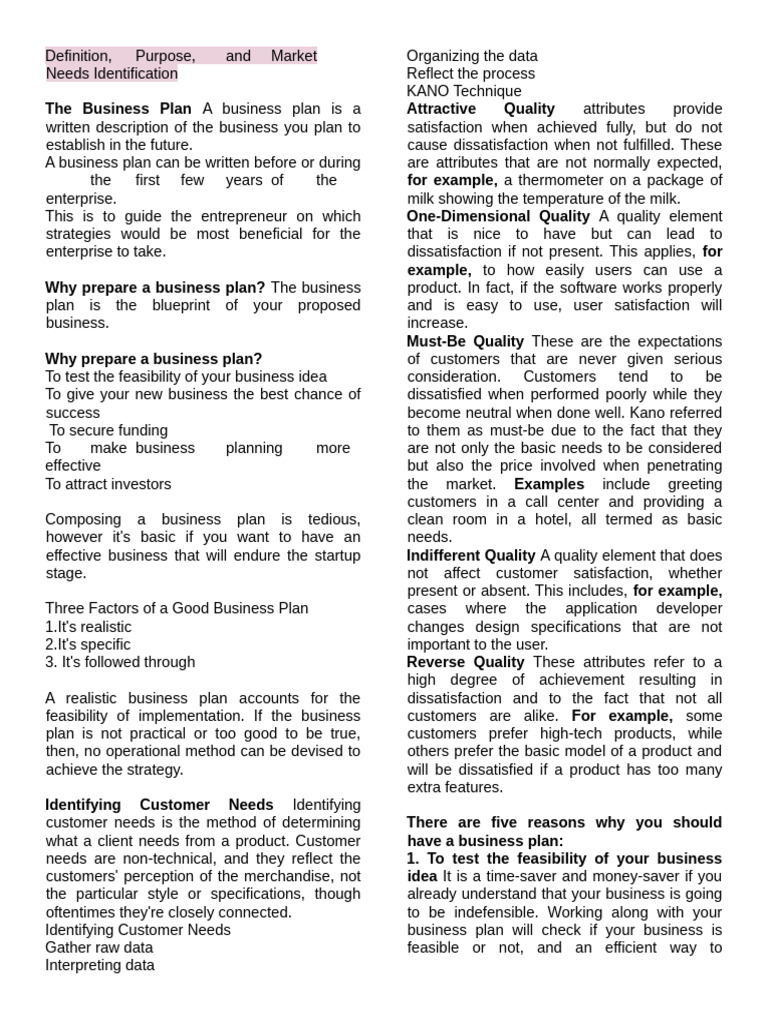 Entrep Reviewer | PDF | Feasibility Study | Entrepreneurship