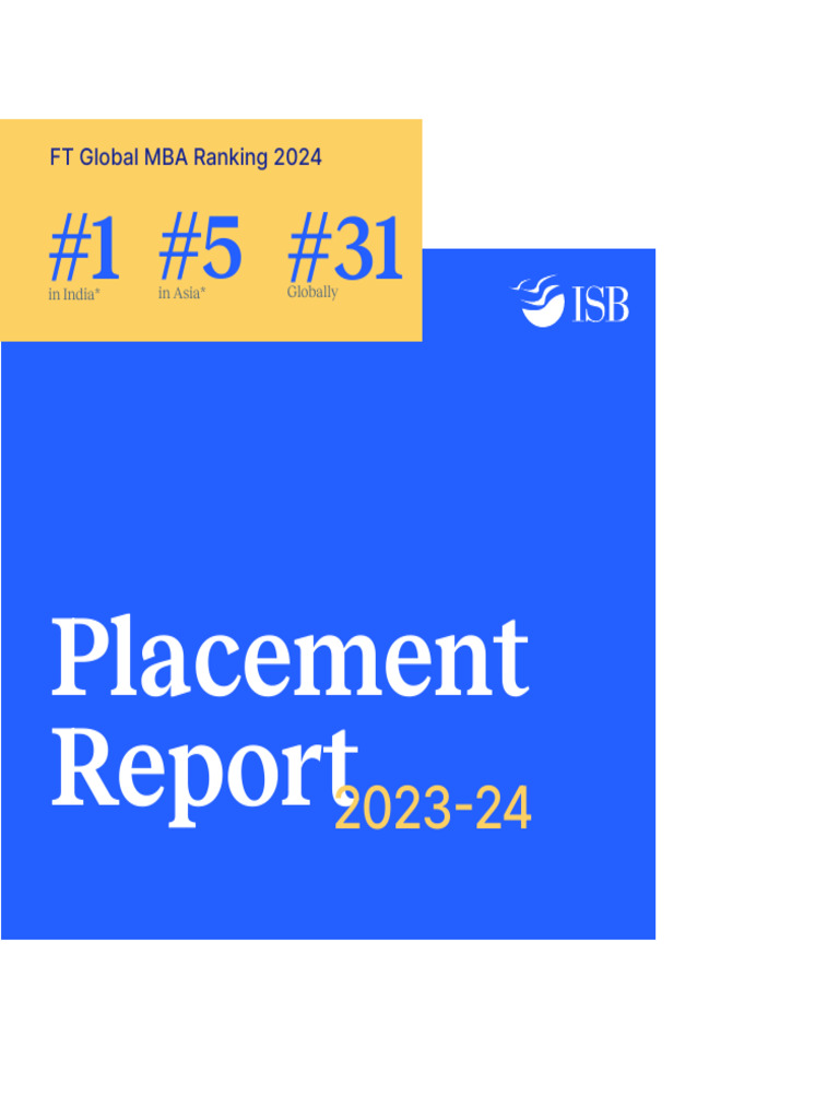 ISB Placements Report 2024 | PDF | Business