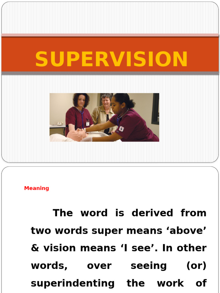 Supervision | PDF | Social Psychology | Cognition