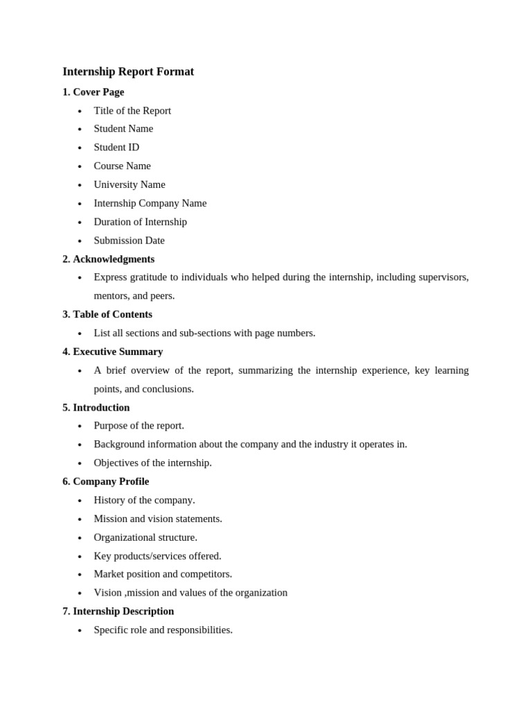 Comprehensive Internship Report Guide | PDF | Internship | Job Hunting