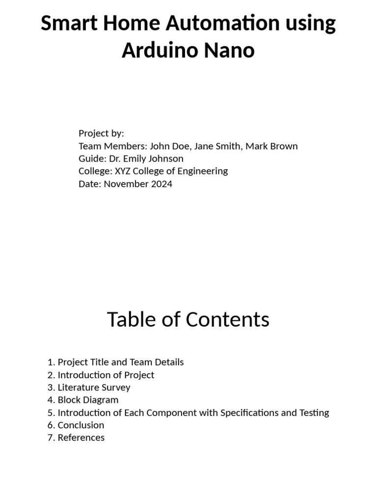 Smart Home Automation Project | PDF