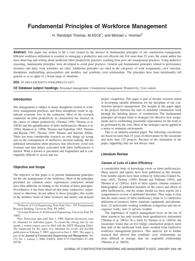 Fundamental Principles of Workforce Management | PDF | Workforce ...