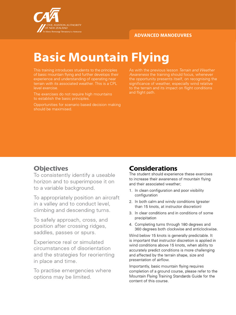 Basic Mountain Flying | PDF | Wound | Horizon