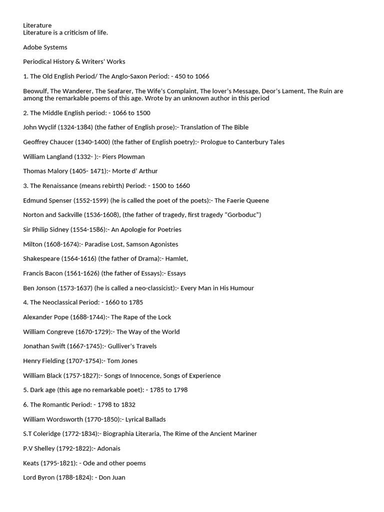 Literature | PDF | Linguistics | Poetry