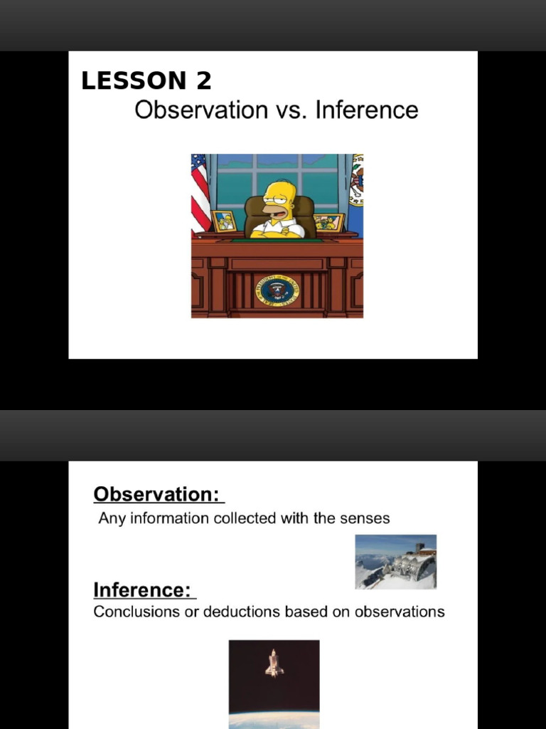 L2 - Observation Vs Inference | PDF