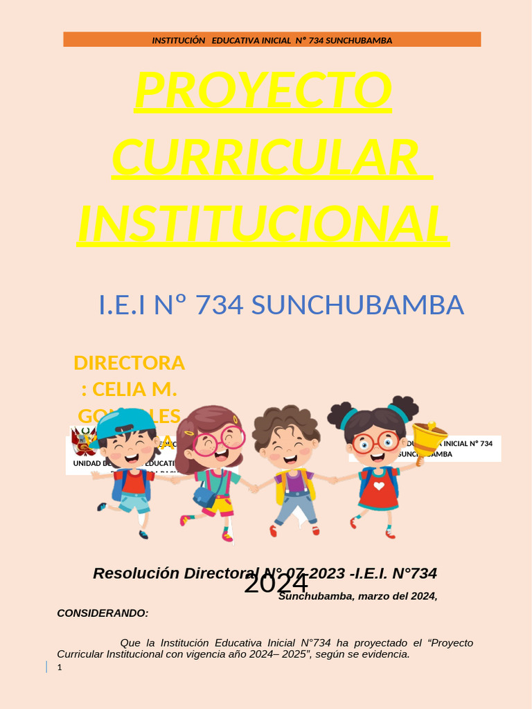 5 Pci 2024 Inicial Sunchubamba | PDF | Aprendizaje | Plan de estudios