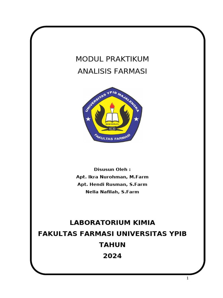 Modul Analisis Farmasi | PDF