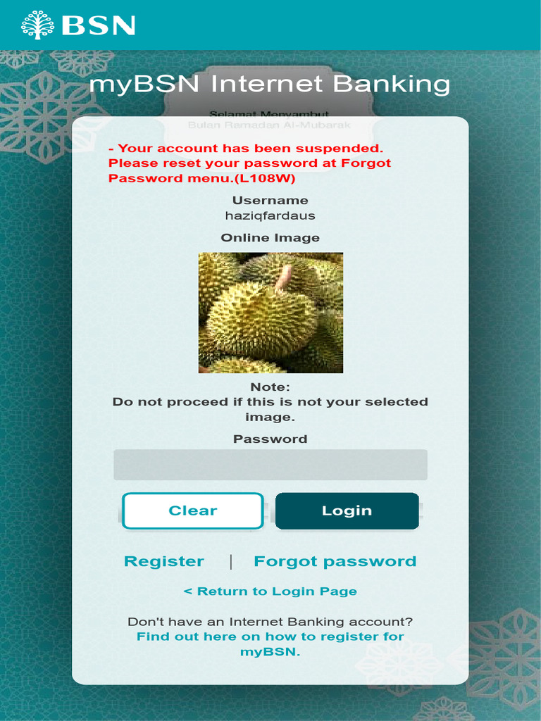 myBSN Account Suspension Notice | PDF