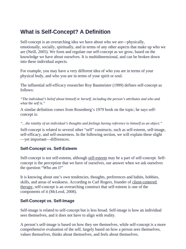 What Is Self-Concept? A Definition | PDF | Self Concept | Communication