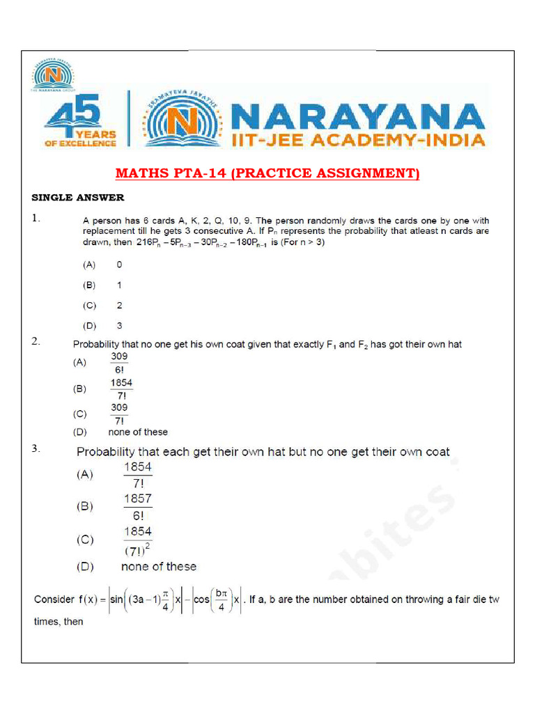 SR STAR MODEL-A - REV PROG - PTA-14 - SAT's - MATHS | PDF | Teaching ...