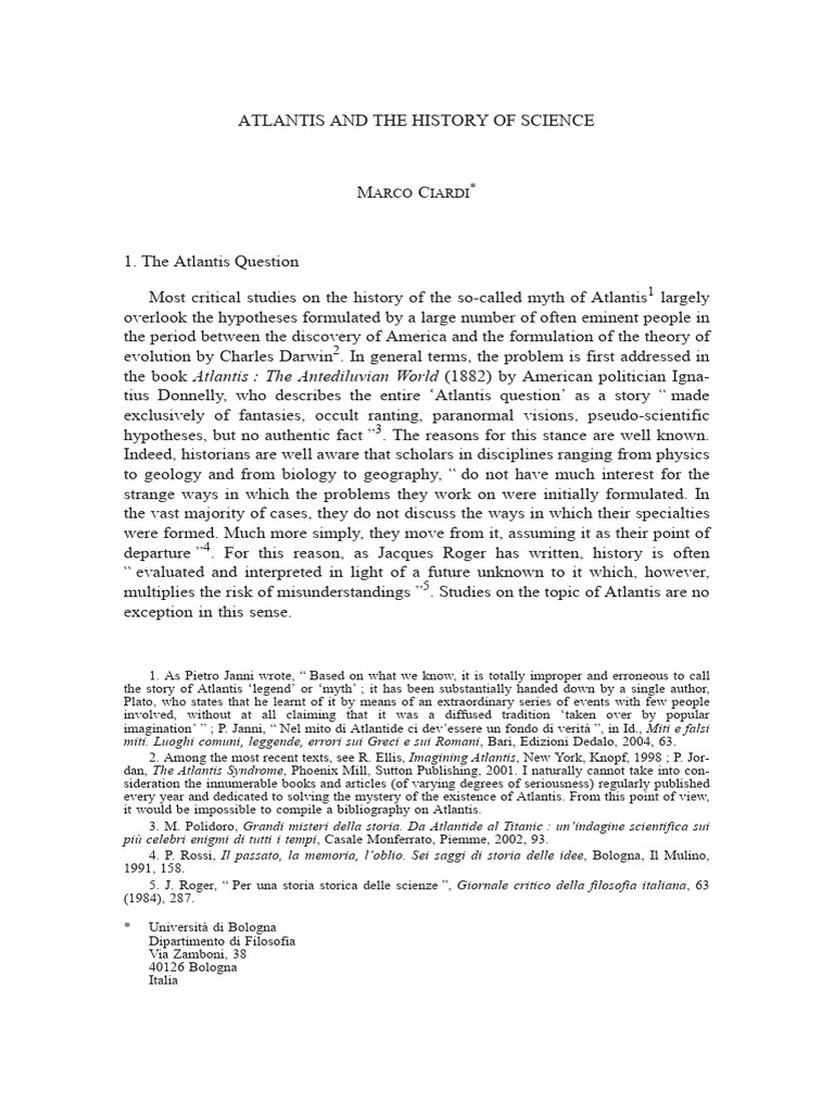 Atlantis and The History of Science | PDF | Atlantis | Oceanography