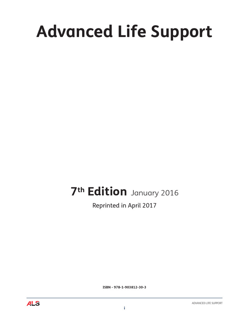 ALS Manual | PDF | Cardiopulmonary Resuscitation | Cardiac Arrest