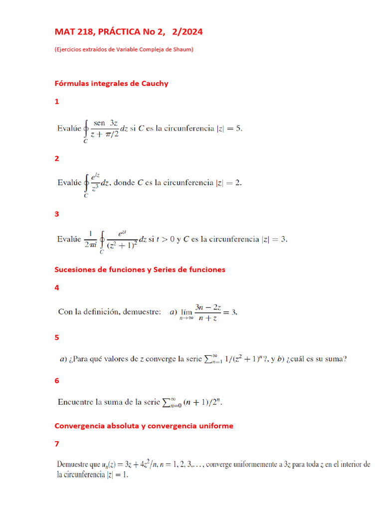 0 Mat 218, Practica 2 | PDF