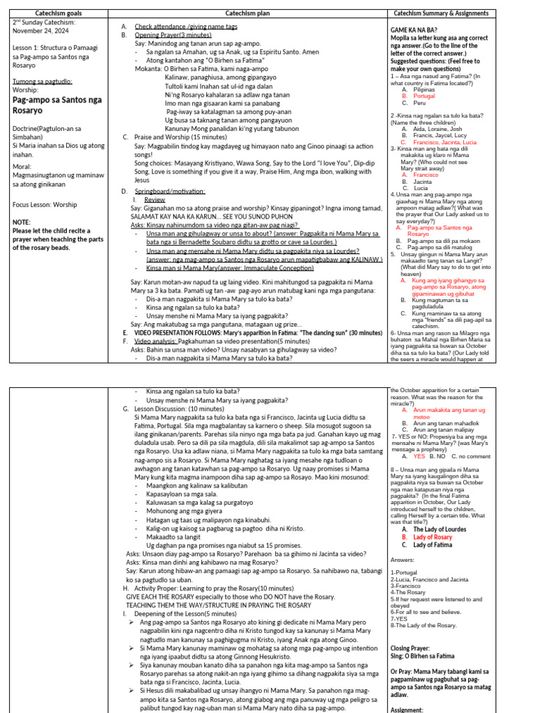 Praying The Rosary Session 2 | PDF