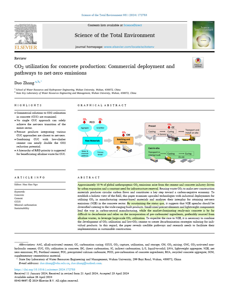 CO2 Utilization For Concrete Production - Commercial Deployment and ...