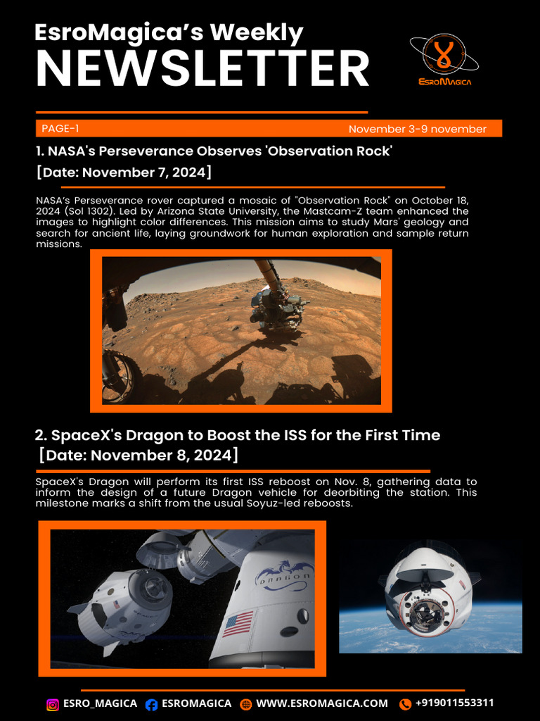 Asteroid 2024 UQ Impact and Space News | PDF | Nasa | Space X Dragon