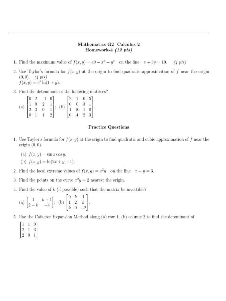 Homework 4 | PDF | Science & Mathematics