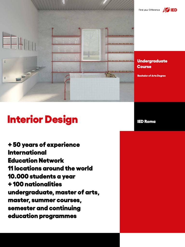 IED Roma Undergraduate Interior Design | PDF | Design | 3 D Computer ...