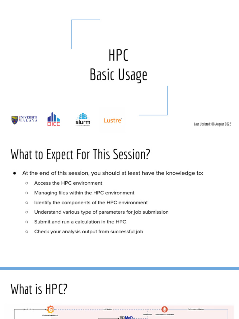 2022 - HPC Training 04 - HPC Basic Usage | PDF | Supercomputer | Quality Of Service