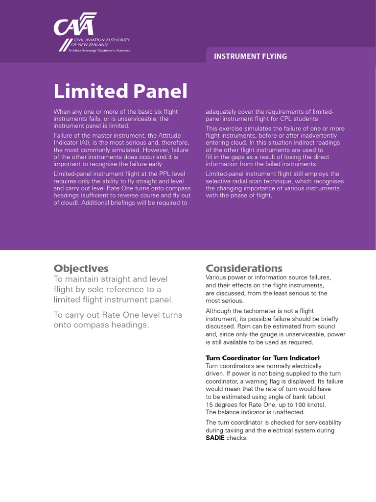 Limited Panel | PDF | Aircraft | Aerospace