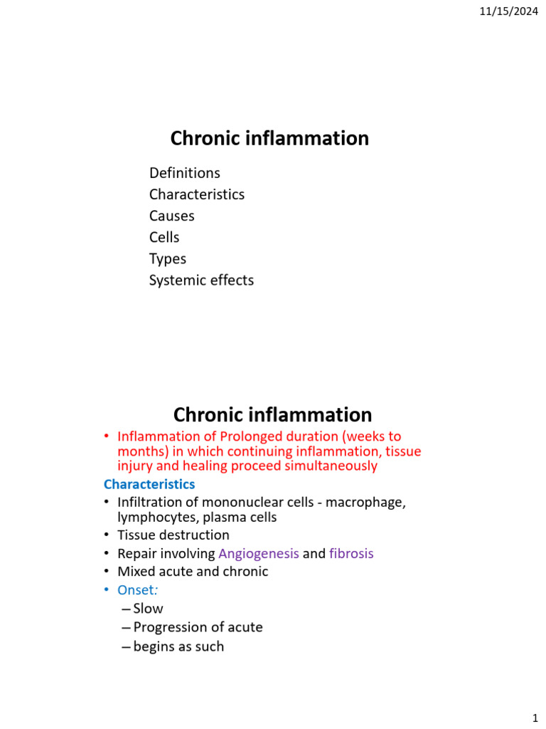Chronic Inflammation | PDF | Macrophage | Inflammation