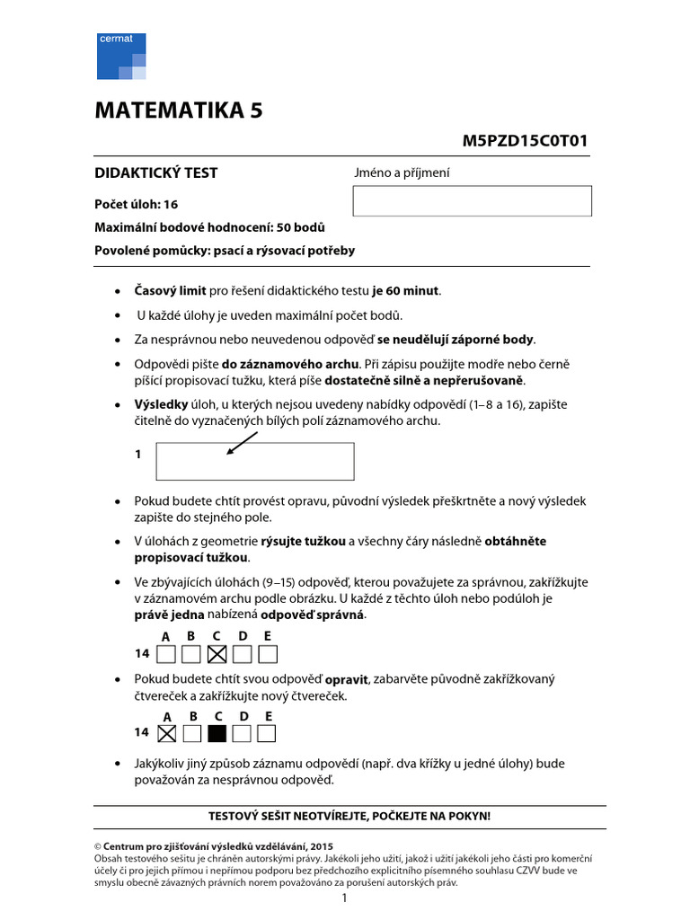 MA5 Jaro 2015 DT | PDF