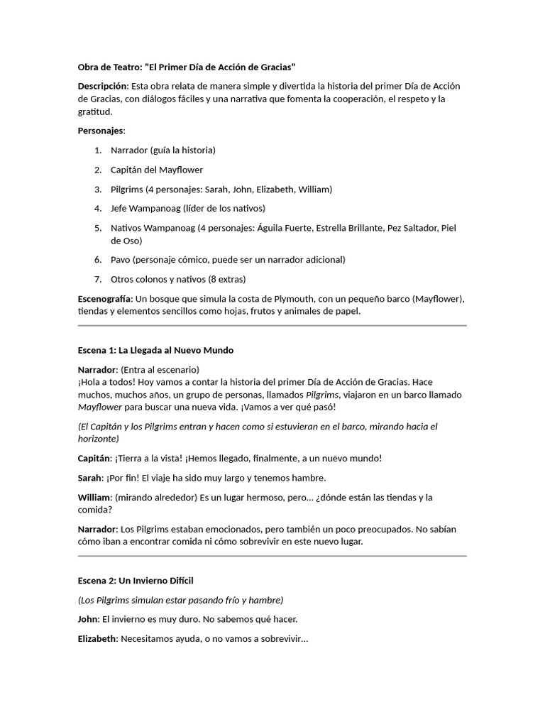 "El Primer Día de Acción de Gracias" | PDF | Siembra