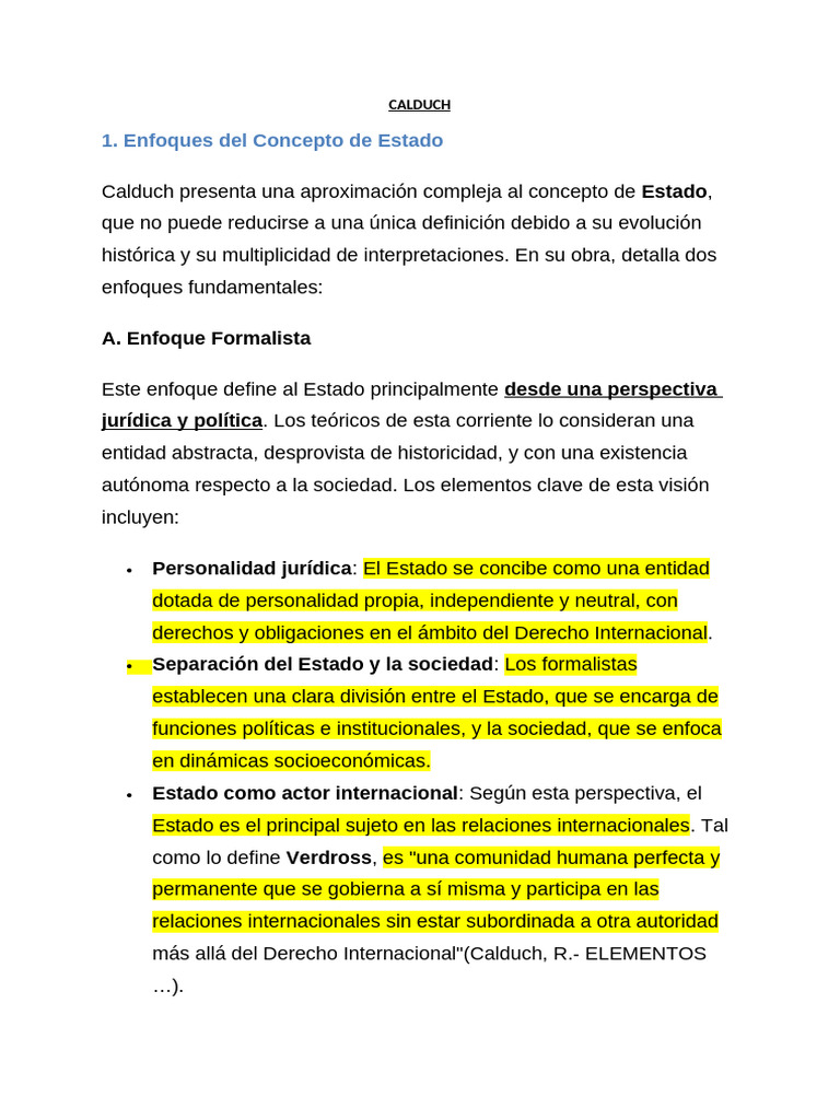 CALDUCH | PDF | Estado (política) | Nación