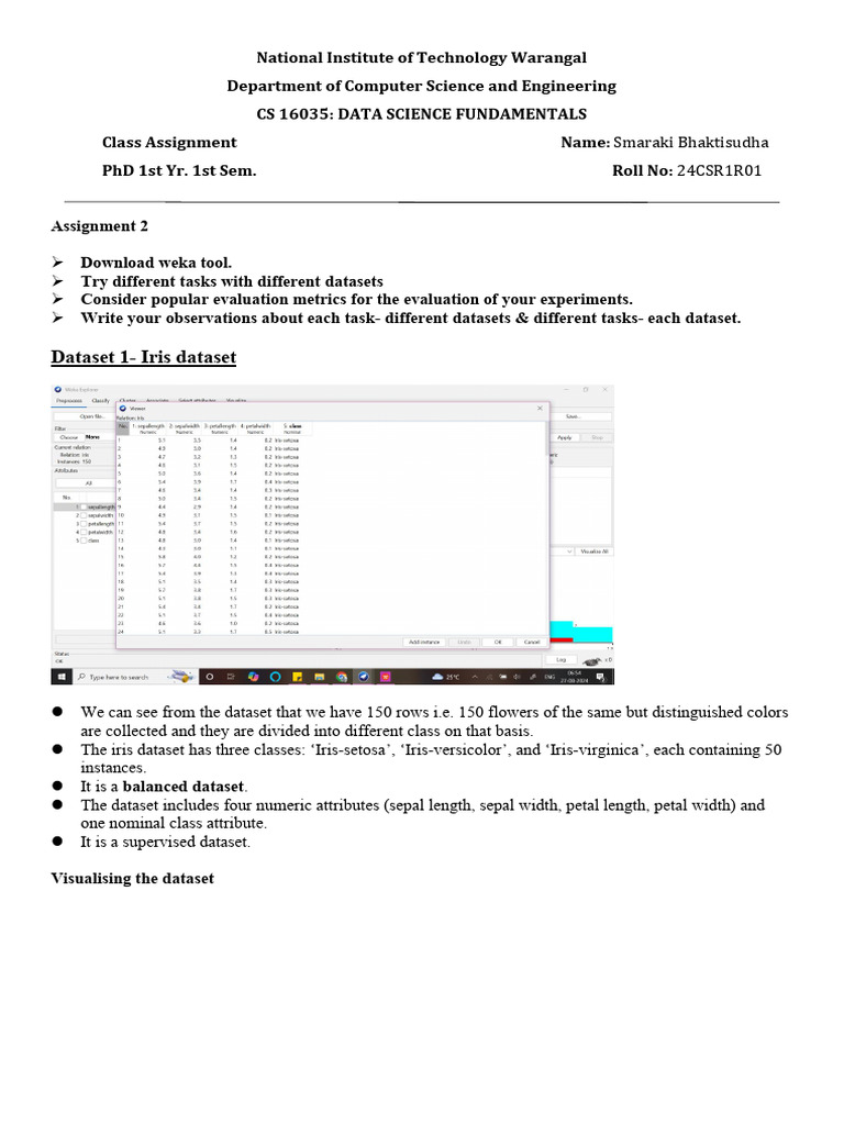 24CSR1R01 DSF Assignment 2 | PDF | Statistical Classification | Cluster Analysis