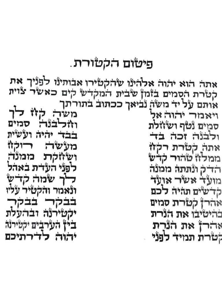 פיטום הקטורת ketoret | PDF