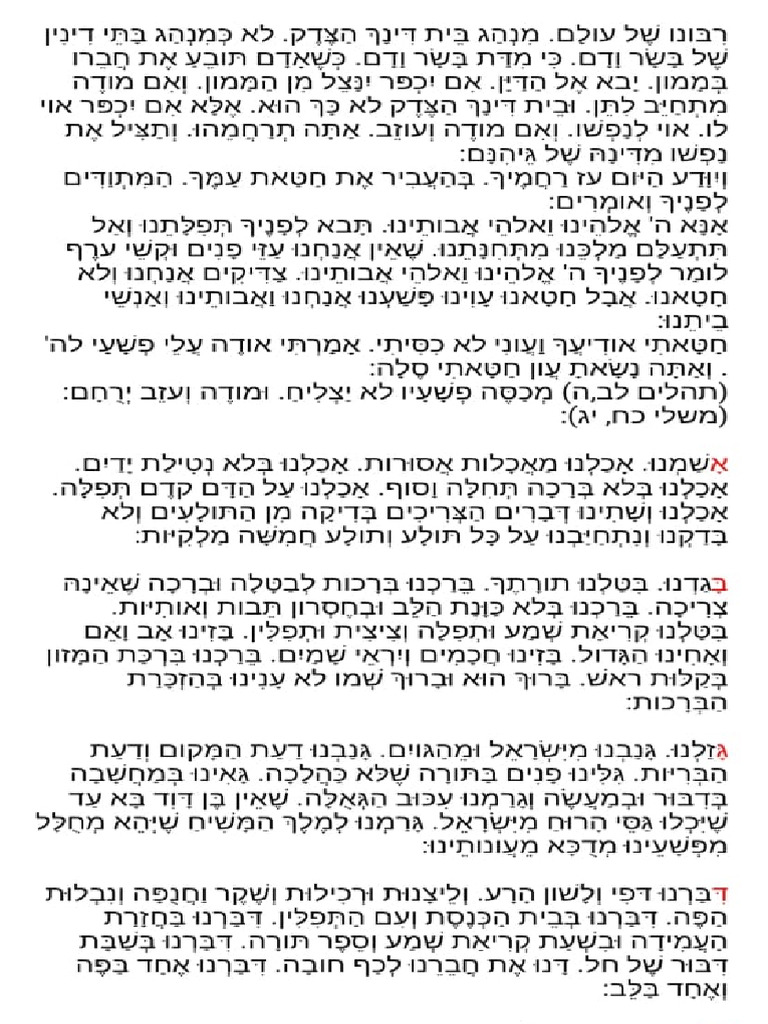 וידוי לרבנו ניסים גאון-1 vidui | PDF