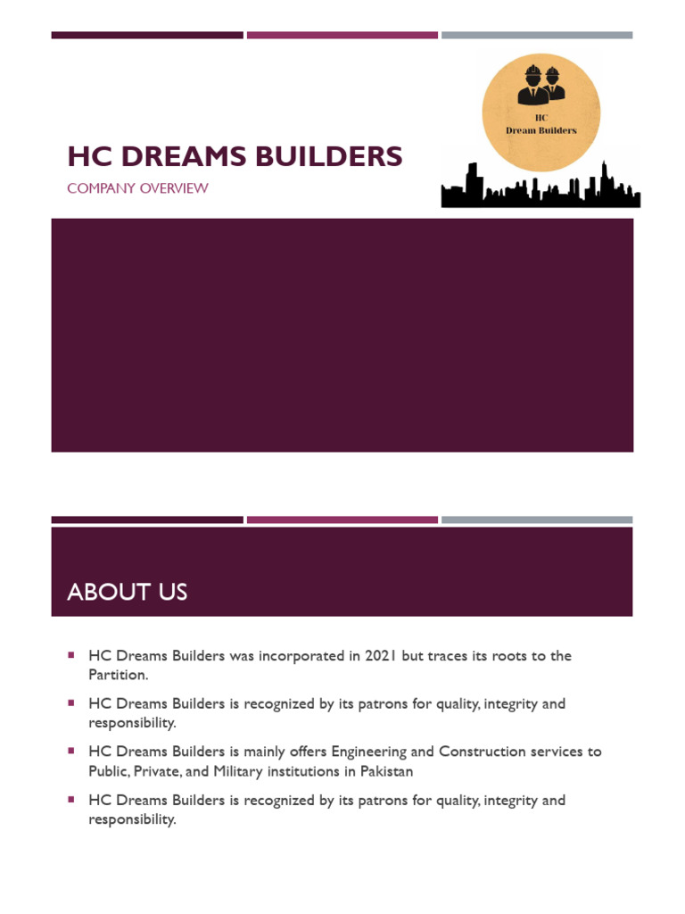 HC Dreams Builders (PVT) LTD | PDF