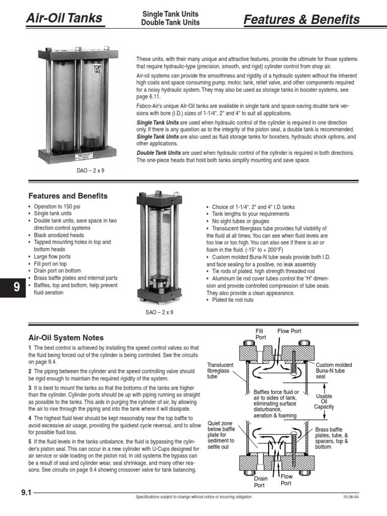Air Oil Tanks | PDF | Valve | Volume