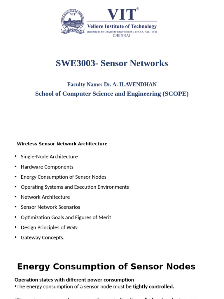 SWE3003 - Sensor Networks 07 | PDF | Wireless Sensor Network | Computer ...