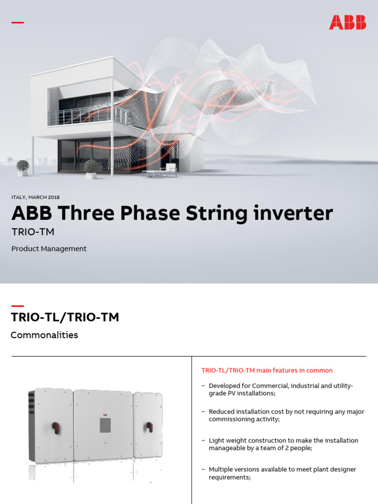 ABB TRIO-TM Inverter Features | PDF | Wi Fi | Ethernet