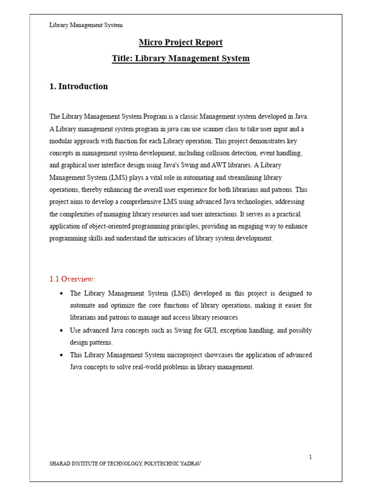 Micro-Project Ajp | PDF | Library (Computing) | Java (Programming Language) Micro-Project Ajp | PDF | Library (Computing) | Java (Programming Language)