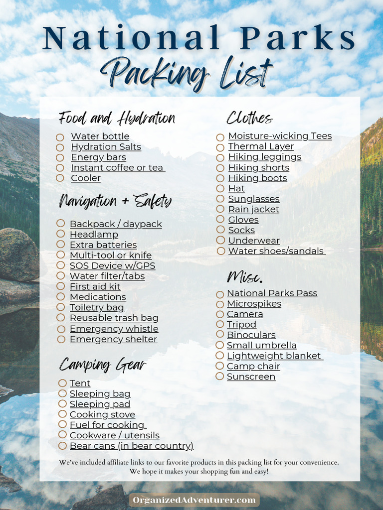 Essential Camping Gear Packing List | PDF
