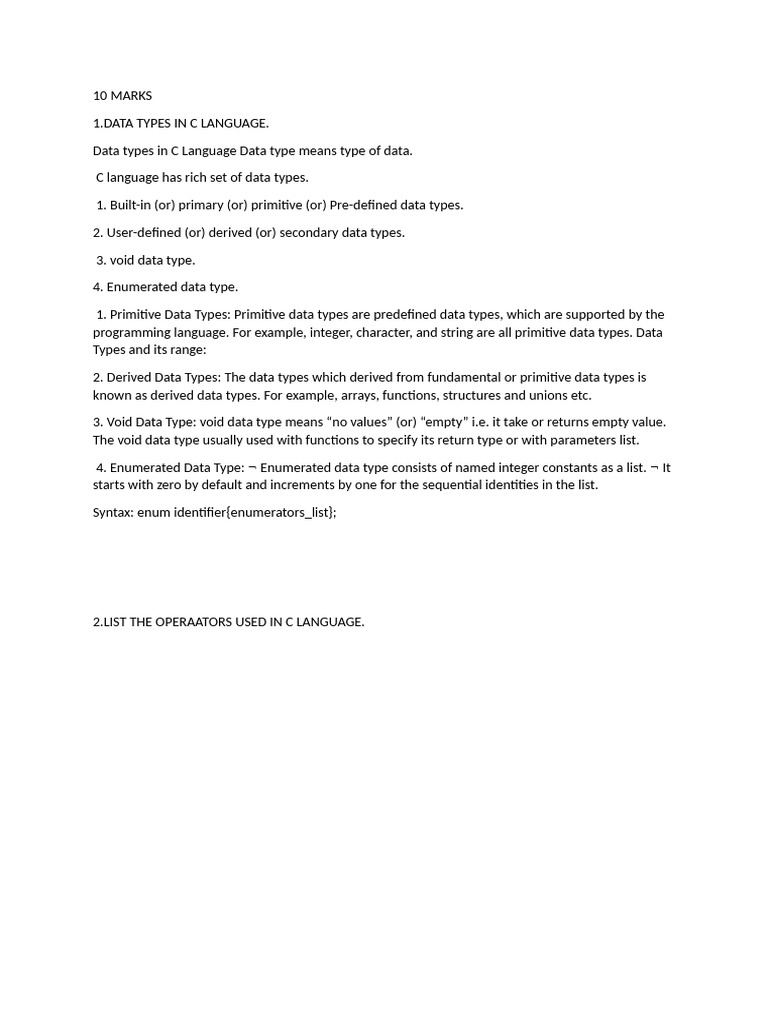 10 Marks | PDF | Computers