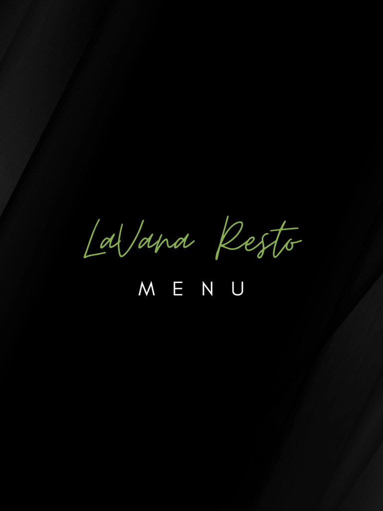 Alacarte Menu Lavana Resto - 1 | PDF