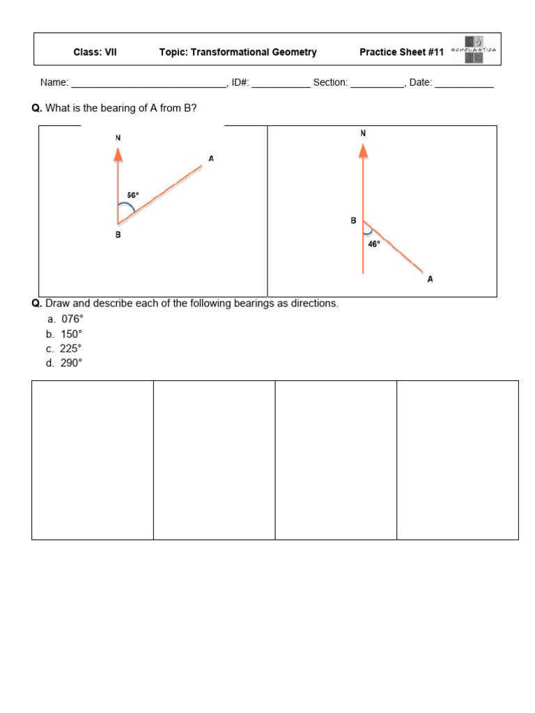 Bearings in Transformational Geometry | PDF