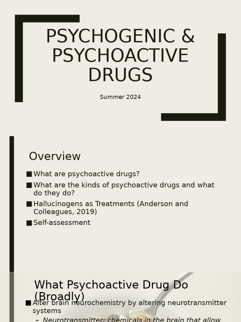 Understanding Psychoactive Drugs | PDF | Psychoactive Drugs ...