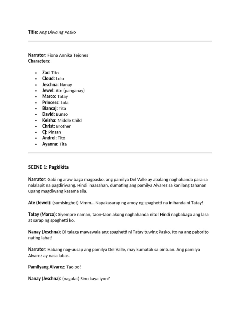 Mapeh Roleplay Script | PDF