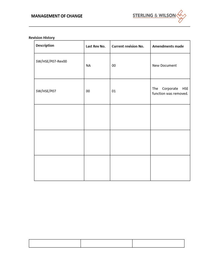 HSE Management of Change Procedure | PDF | Risk | Occupational Safety ...