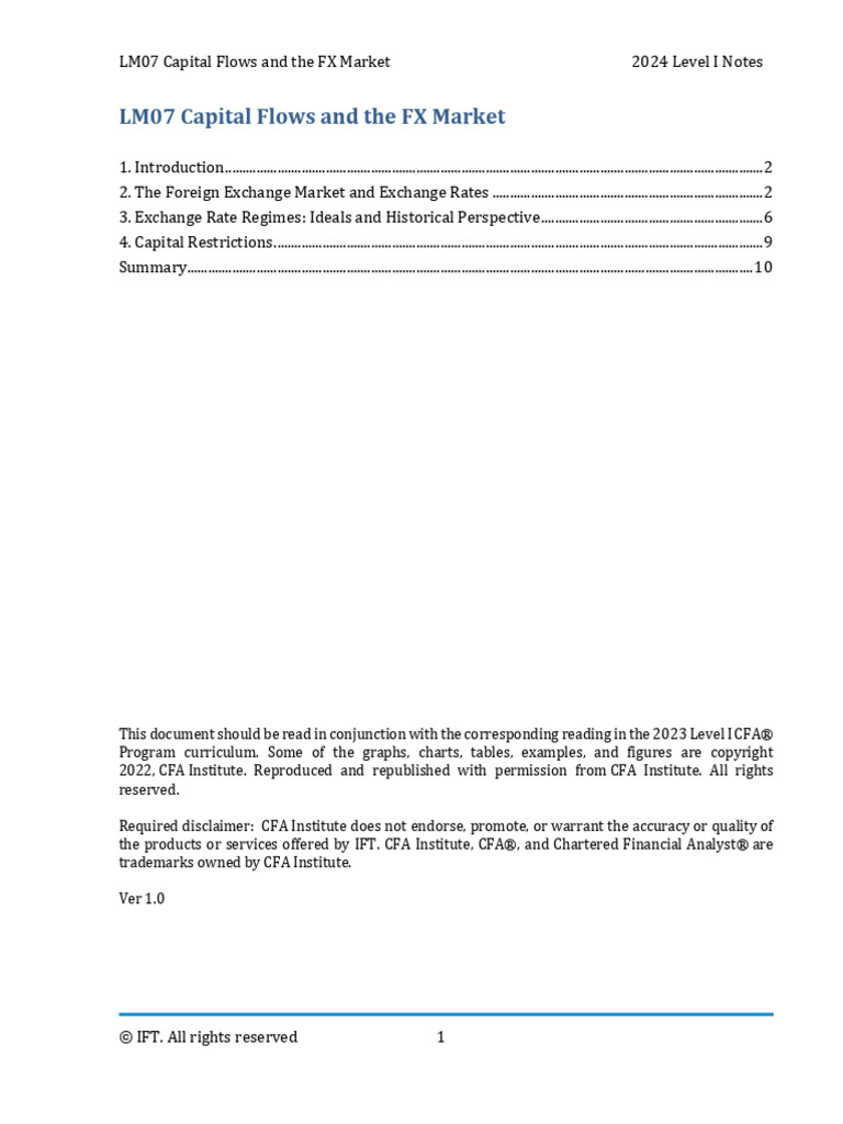 LM07 Capital Flows and The FX Market IFT Notes | PDF | Exchange Rate ...