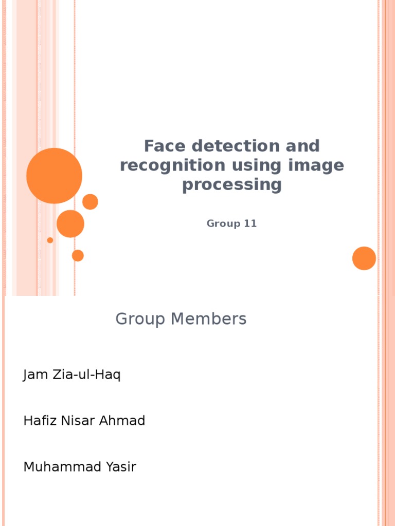 Face Detection and Recognition Using Image Processing | PDF ...