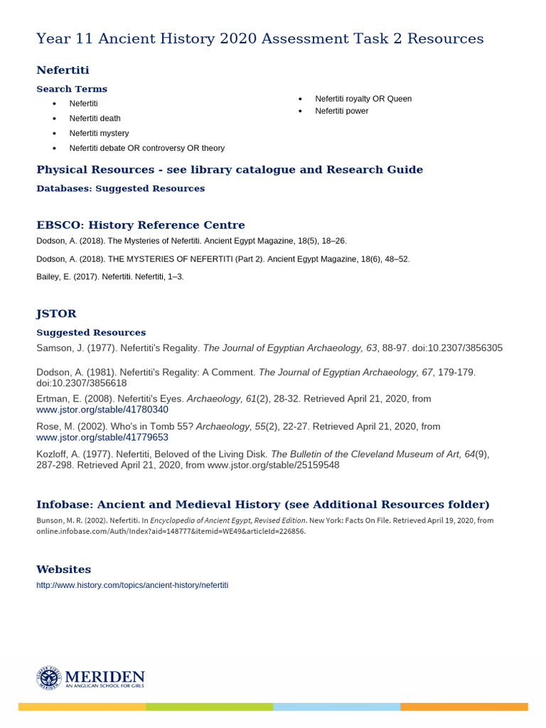 Year 11 Ancient History Assessment Task 2 Resources | PDF | Hatshepsut ...