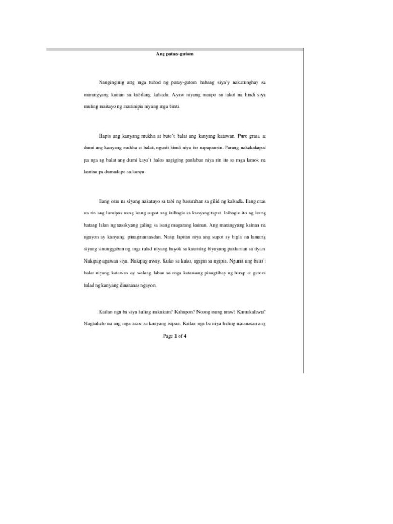 Ang Patay Gutom | PDF