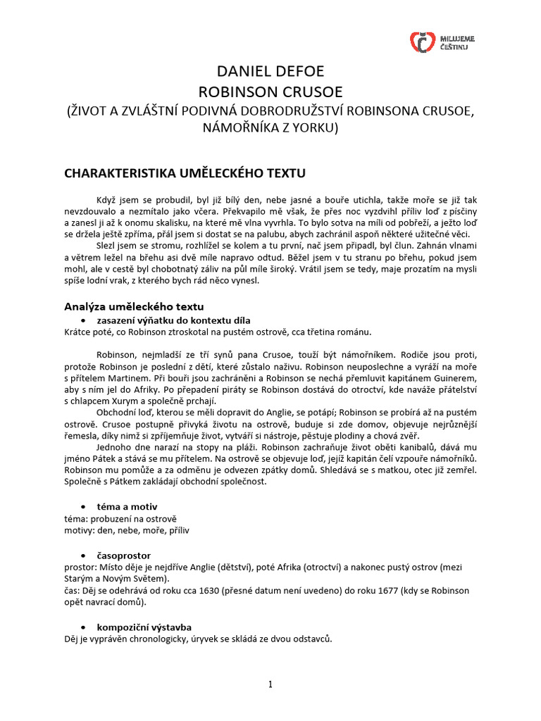 Daniel Defoe - Robinson Crusoe | PDF